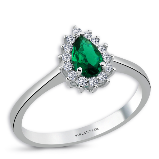 RENKLİ TAŞLI PIRLANTA YÜZÜK